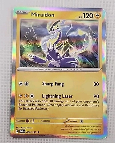 Pokemon Scarlet & Violet 080/198 Miraidon Holographic Rare Tcg Trading ...