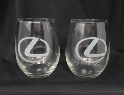 Lexus Logo Stemless Wine Glass set of 2. | eBay