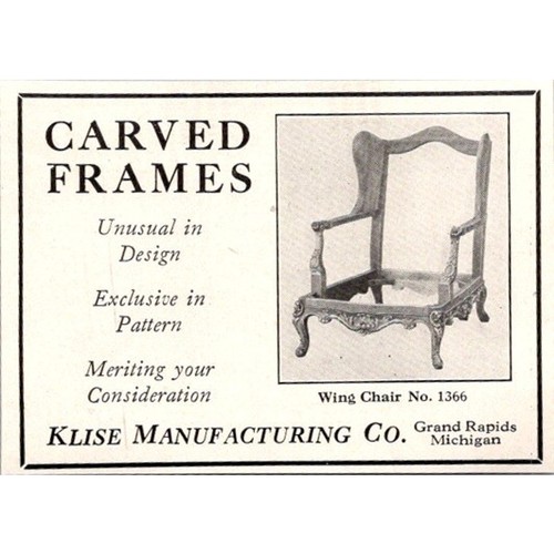 Klise Manufacturing Co. Carved Frames Grand Rapids MI 1929 Ad SAI5-M9 ...