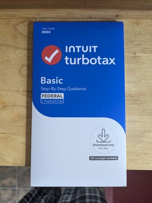 2024 Intuit Turbotax Basic Step By Step Guidance Windows Mac Staples | eBay