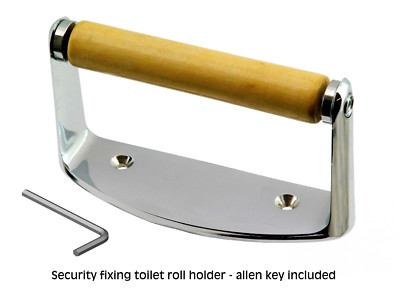 SECURITY CHROME TOILET ROLL HOLDER WITH ROLL HOLDER ALLEN KEY SECURED ...