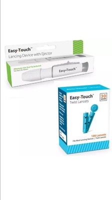 Easy Touch Lancing Device with Ejector, 5 Depth Settings + 100 30G ...