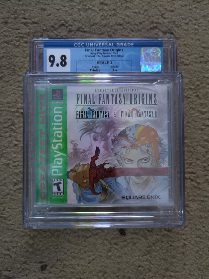 Final Fantasy Origins CGC 9.8 A++ PS1 SEALED Black Label MINT VGA CGC ...