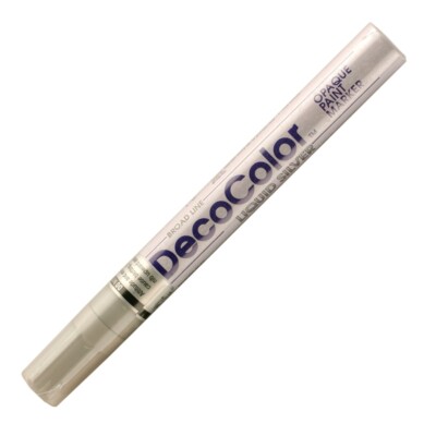 300-SLV Marvy DecoColor Opaque Paint Marker, Broad Tip, Silver, Pack of ...