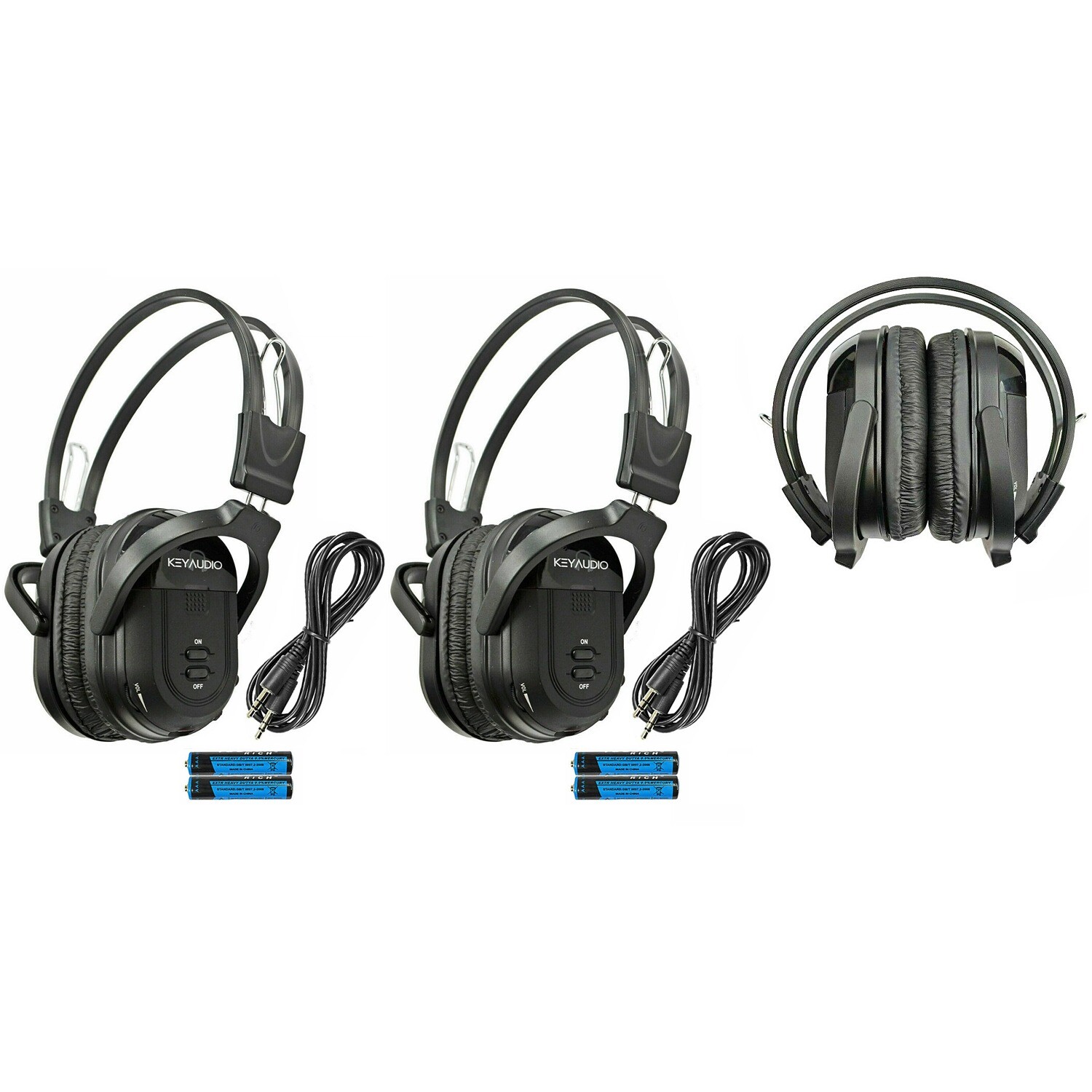 2 Fold In Wireless Headphones For Chevy Vehicles IR Rear TV DVD New ...