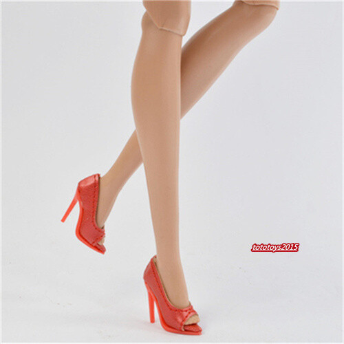 1:6 Red High Heels Shoes Model Fit 12" Female Fashion Royalty 2 Figure ...