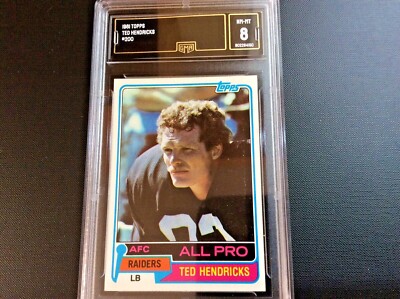 1981 TOPPS TED HENDRICKS RAIDERS ALL-PRO CARD #200 - GRADED (8) NEAR ...