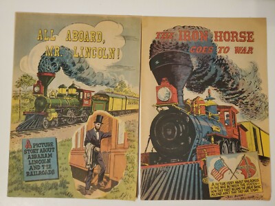 1959/60 RAILROAD Promo Comics~"ALL ABOARD Mr LINCOLN/The IRON HORSE goes to WAR" | eBay