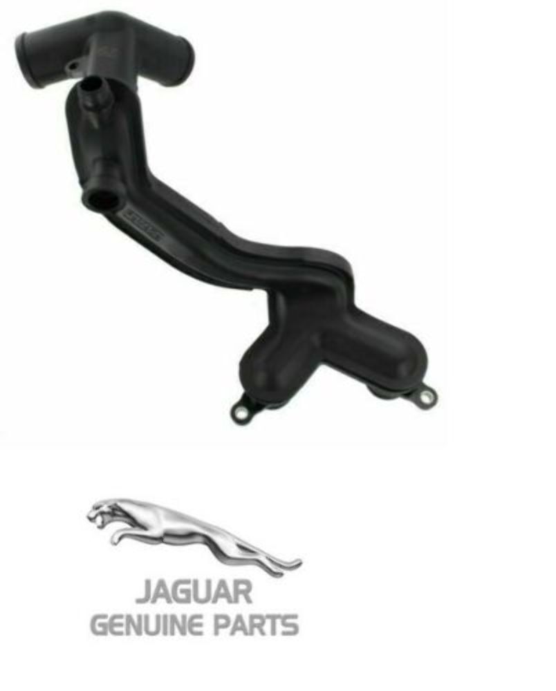 Genuine Jaguar Engine Coolant Pipe Hose Flange Connector Outlet Pipe OE ...