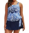 Beach Belle Women's Swimsuit Two Piece Tankini Set Blouson Top Swim ...