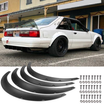 Ford Mustang Foxbody 4X Flexible Fender Flares Extra Wide Body Wheel ...