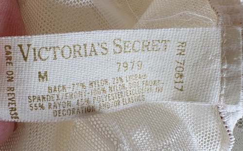 VTG 80s Victoria’s Secret GOLD LABEL Cream Stretch Lace Teddy High Cut ...