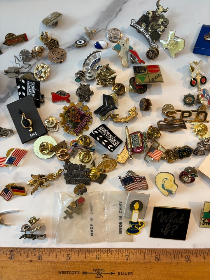 Lapel Pin Lot of 85 Pins Advertising Angels States Animals Military ...