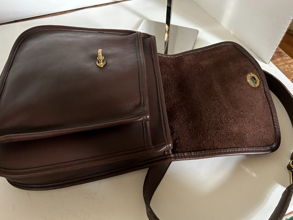 Vintage Coach Large Sidepack 9979 Mahogany Dark Brown Made In USA 1995 ...