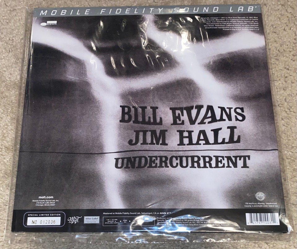 Bill Evans Jim Hall Undercurrent Silver Label Lp Mobile Fidelity MFSL ...