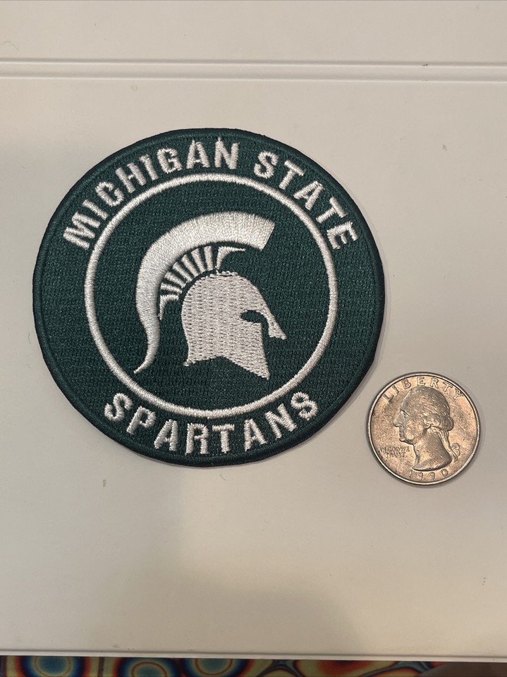 MSU Michigan State Spartans Vintage Embroidered Iron On Patch 3" x 3 ...