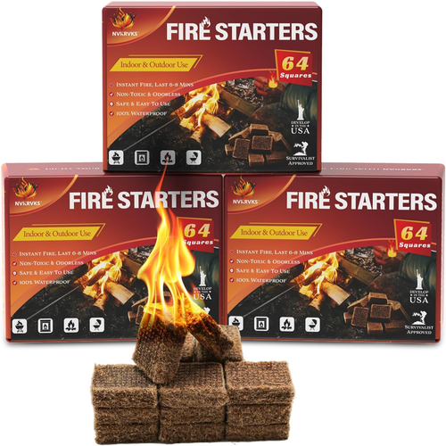 Fire Starter Squares 192 Natural & Odourless Firestarters Cubes for ...