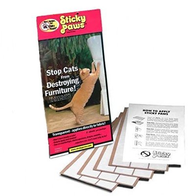 Sticky Paws 24 Strips Stop Cats Destroying Furniture Anti Scratch Cat ...