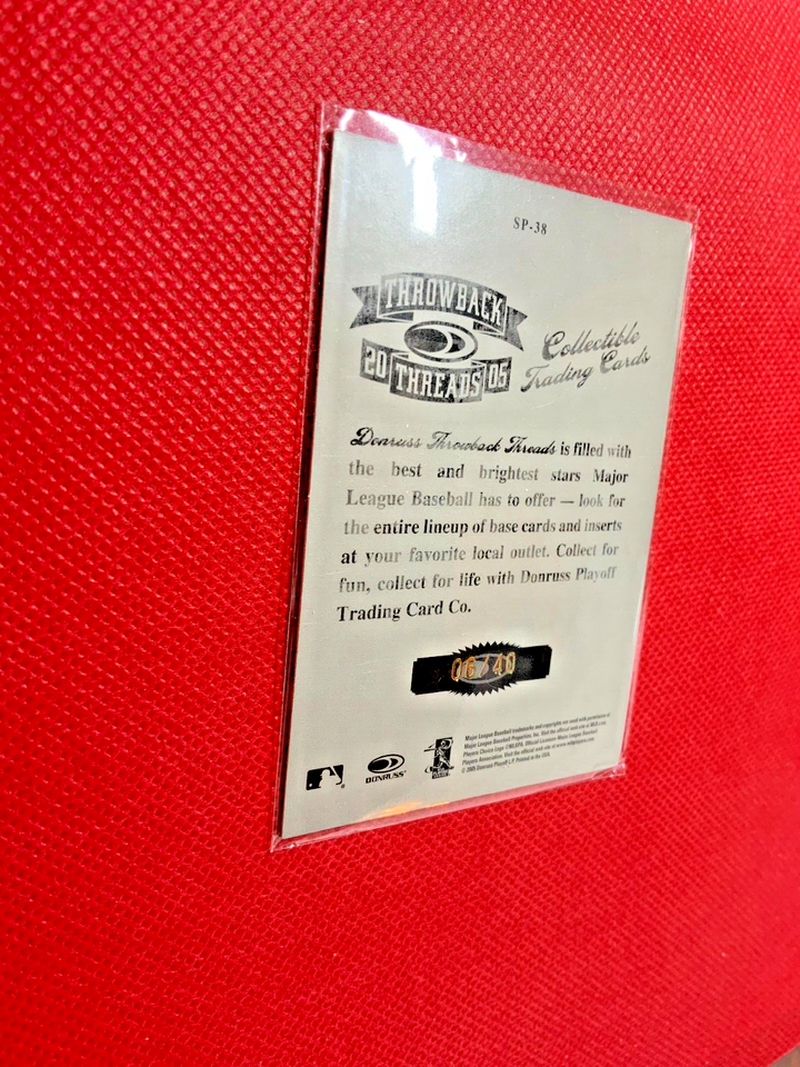 2005 CURT SCHILLING Donruss Studio Portraits TBT COLOR RED SP-38 6/40 ...