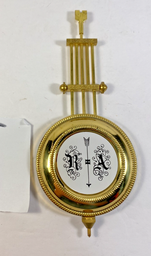 Vtg. Ornate Brass Clock Pendulum Rod 7 1/4 '' Adjustable 3'' Bob 3.2ozs ...