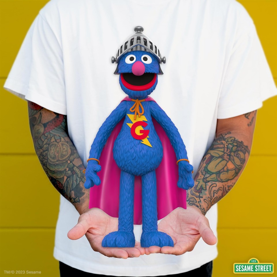 Super7 Sesame Street Supersize Vinyl - Grover (Super) Super Grover | eBay