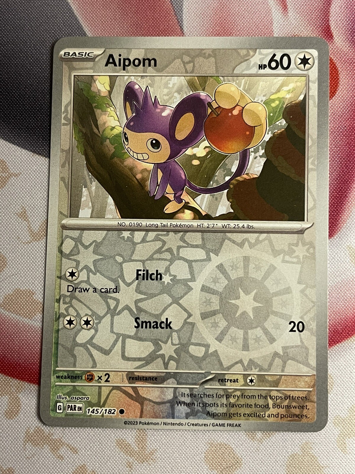 Pokémon TCG Aipom Paradox Rift 145/182 Reverse Holo Common | eBay