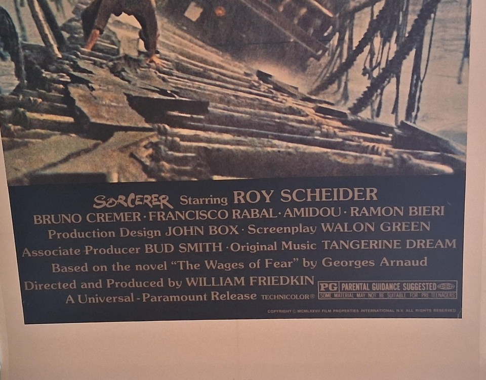 SORCERER 1977 ORIGINAL USA 1Sht LINEN BACKED Poster William Friedkin ...