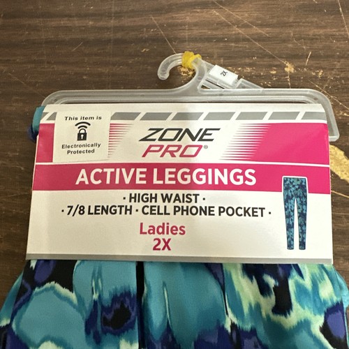 Zone Pro Woman's High Waist 7/8 Length Activewear Leggings - Size: 2X ...