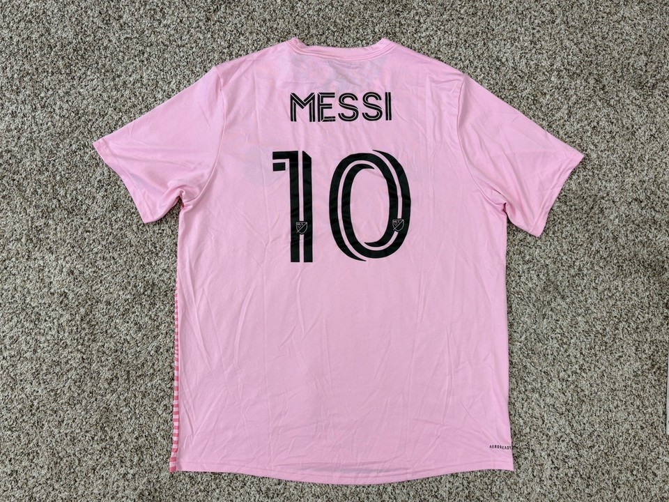 New Adidas Lionel Messi Inter Miami CF #10 Men's Jersey Pink Size LARGE ...