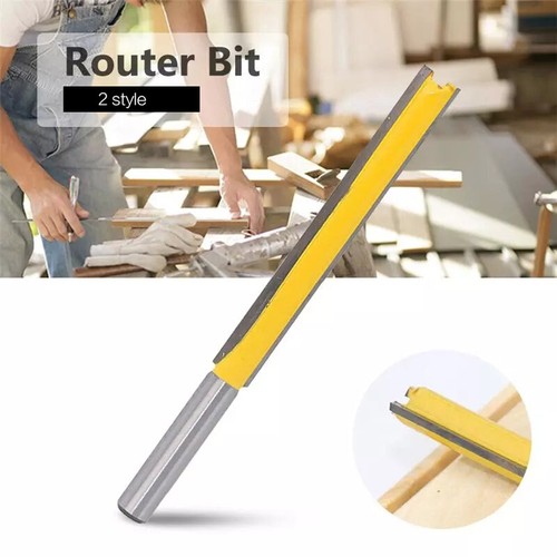 Shank Straight Flute Carbide Tipped TCT Router Cutter Bit 1/4*3/8*50 1/ ...