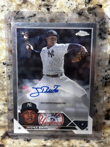 2023 Topps Chrome Jhony Brito Rookie Autograph Auto #JBR Yankees | eBay