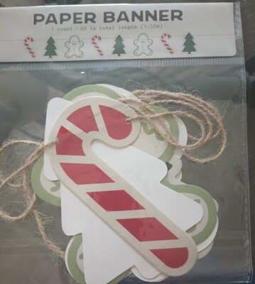 Brand New Paper Banner Christmas Style 1 Count 60in Total Length | eBay