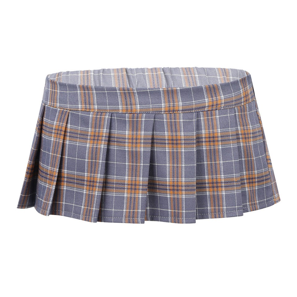 Sexy Women's Schoolgirl Pleated Mini Skirt Cosplay Fancy Costume Party ...