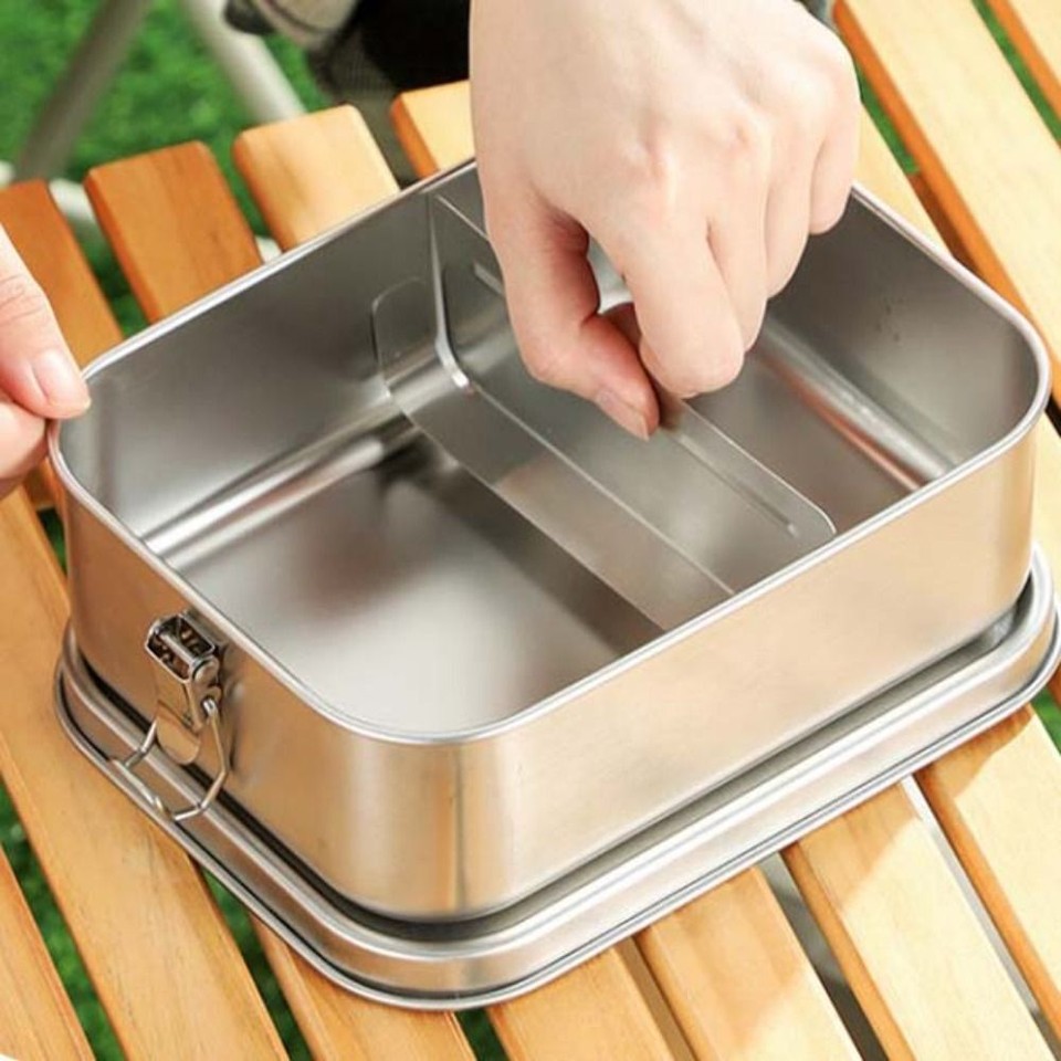 Leakproof 304 Stainless Steel Bento Box Metal Lunch Box Food Storage ...
