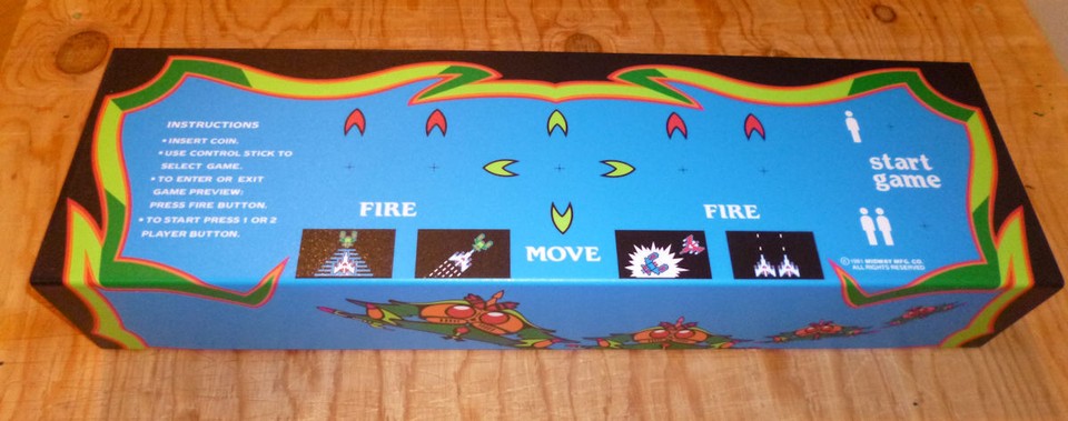 Multicade Galaga Control Panel Overlay without trackball | eBay