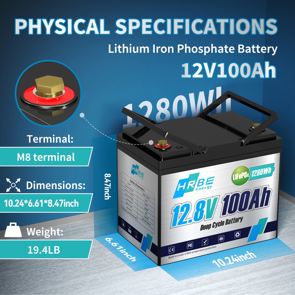 12V 24V 150Ah 100Ah 200Ah Lithium Battery DeepCycle LiFePO4 fr Solar ...