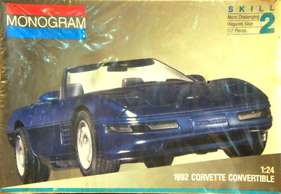 Vintage Monogram 1:24 Scale 1992 Corvette Convertible Model Kit - New ...