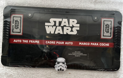 New Star War Stormtrooper Darth Vader Car Truck Black Metal License ...