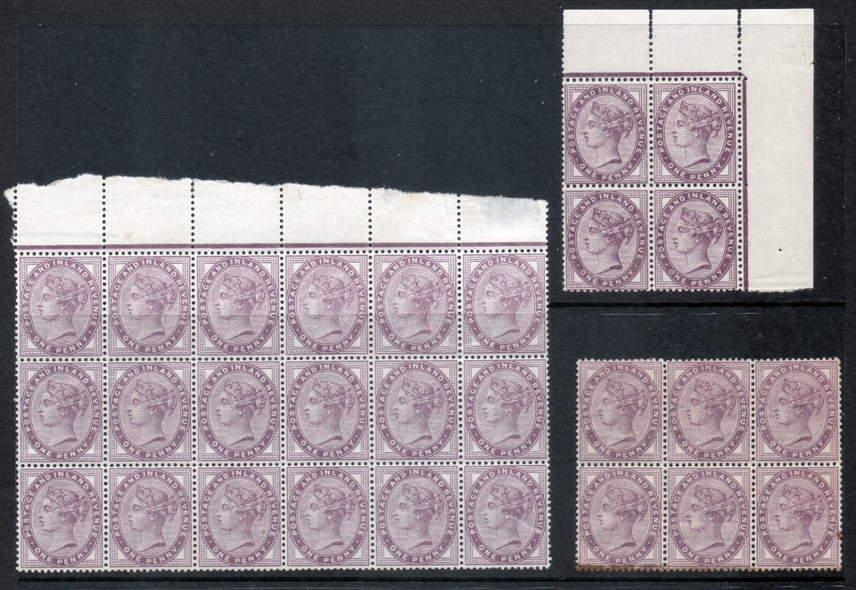 GB QV SG 172 - SG174 VICTORIA 1d LILAC 1881 COLLECTION 81 STAMPS in ...