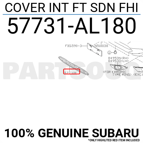 57731AL180 Genuine Subaru COVER INT FT SDN FHI 57731-AL180 | eBay