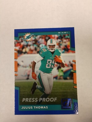 2017 Donruss Press Proofs Blue #159 Julius Thomas (PWE) | eBay