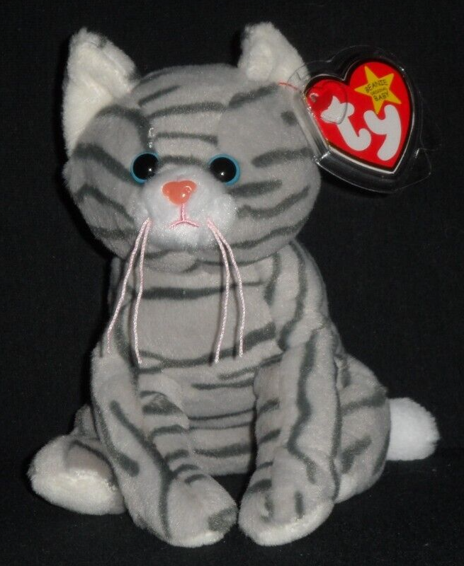 TY SILVER II the CAT BEANIE BABY - MINT w/NEAR PERFECT/MINT -GIFT SHOW ...