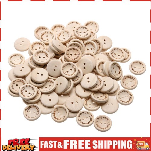 100pcs Round Buttons 2 Holes DIY Fastener Buttons for Sewing Knitting ...