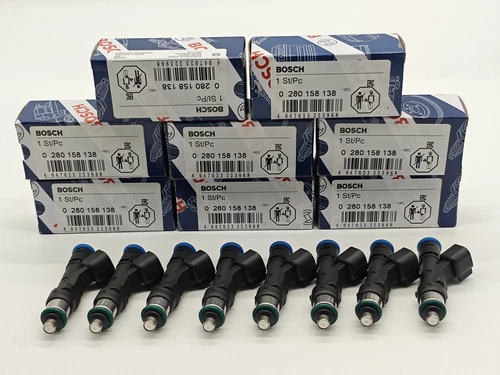 8PCS Genuine BOSCH Fuel Injectors OEM 0280158138 for 2007-2009 Ford F ...