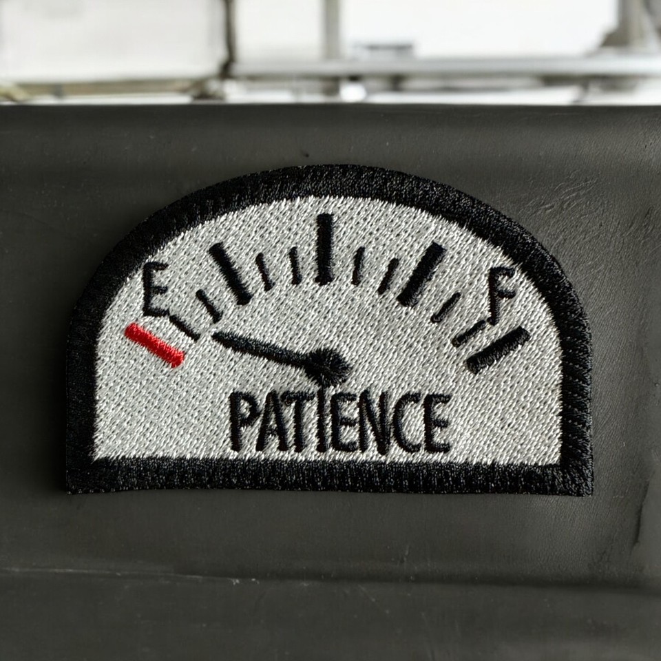 Patience Meter Embroidery Patch 1.89" X 3.02" | eBay