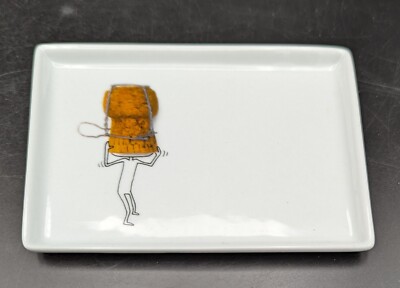 CB2 Oliver Appetizer Rectangle Snack Plate - Champagne Cork - Crate ...