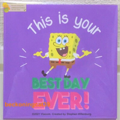 SpongeBob SquarePants Mini Gift Bag 5 Envelope Patrick Purple 2021 MADE ...