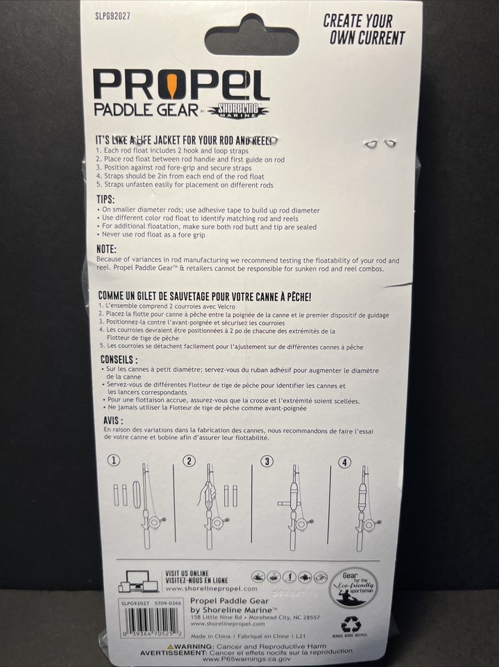 *NEW* Propel Paddle Gear Fishing Rod Floats. Life Jacket For Your ...