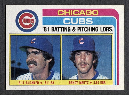 1982 Topps #456 Cubs Leaders Bill Buckner/Randy Martz | eBay