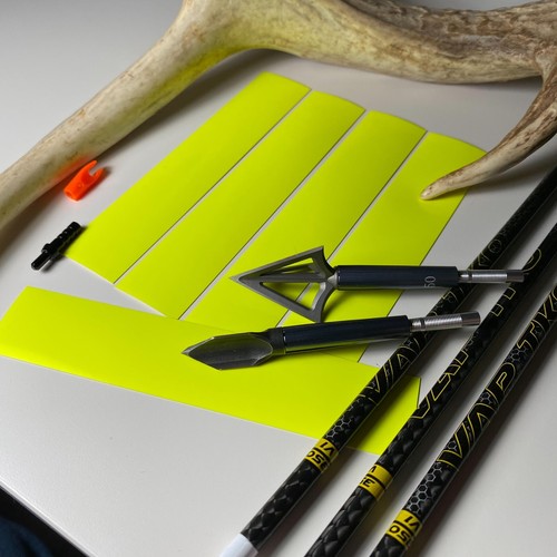 3 Arrows Archery - Arrow Wraps - FLO YELLOW. 15 pack (Multi Size) Made ...